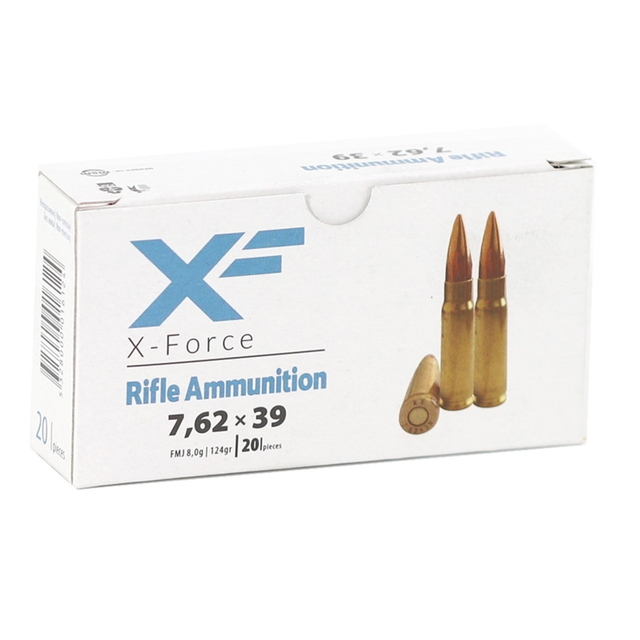 ATS XForce 7.62x39mm Ammunition 124 Grain Full Metal Jacket 20 Rounds ...